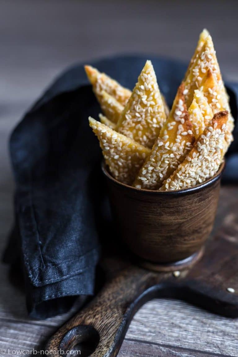 Sesame Keto Crackers Recipe - Low Carb No Carb