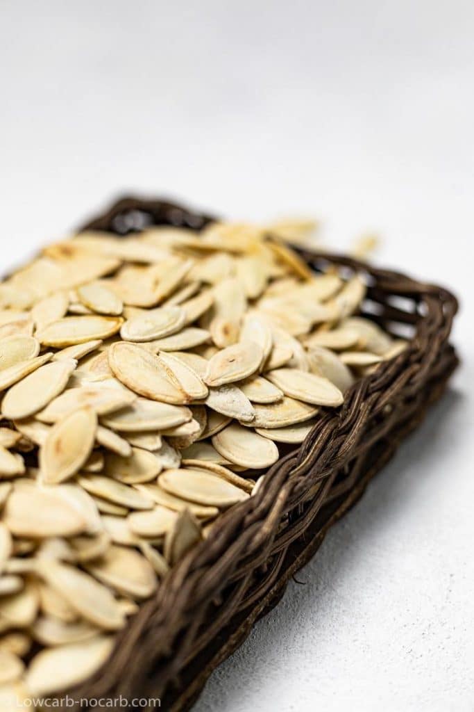 Oven Baked Pumpkin Seeds or Roasted Pepitas - Low Carb No Carb