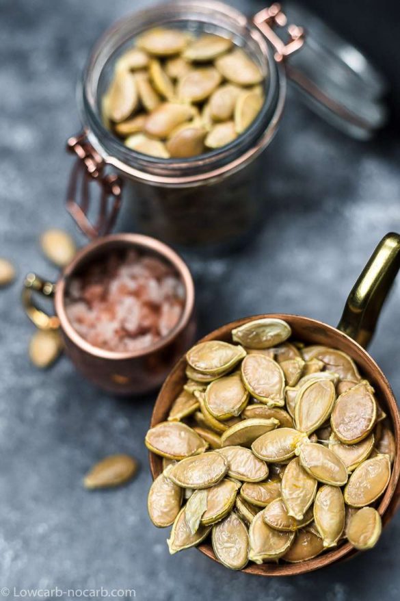Oven Baked Pumpkin Seeds or Roasted Pepitas - Low Carb No Carb
