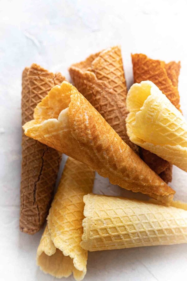 Homemade Sugar-Free Keto Ice Cream Cones - Low Carb No Carb