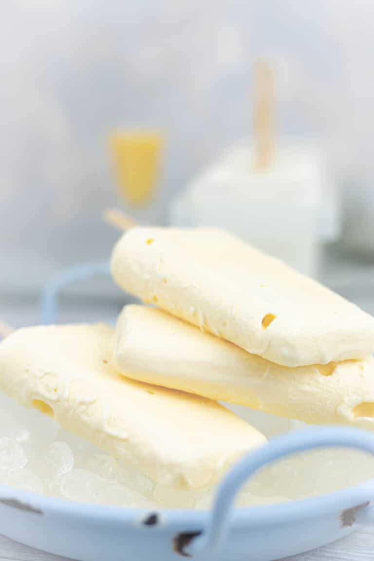 Easy Sugar-Free Eggnog Popsicles Ice Cream - Low Carb No Carb