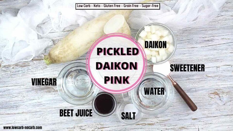 Korean Pickled Radish - Low Carb No Carb