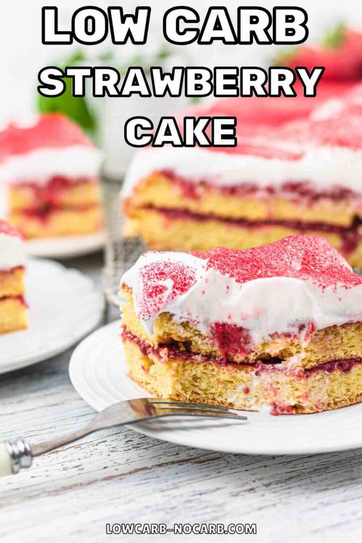 Strawberry Sugar Free Cake Recipe - Low Carb No Carb