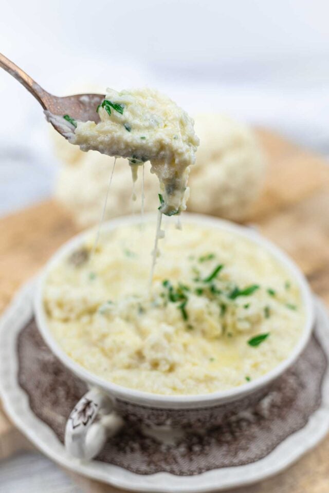 Cheesy Cauliflower Rice - Low Carb No Carb