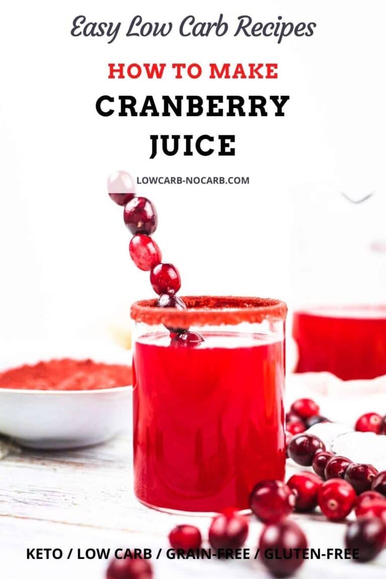 How To Make Cranberry Juice Recipe - Low Carb No Carb