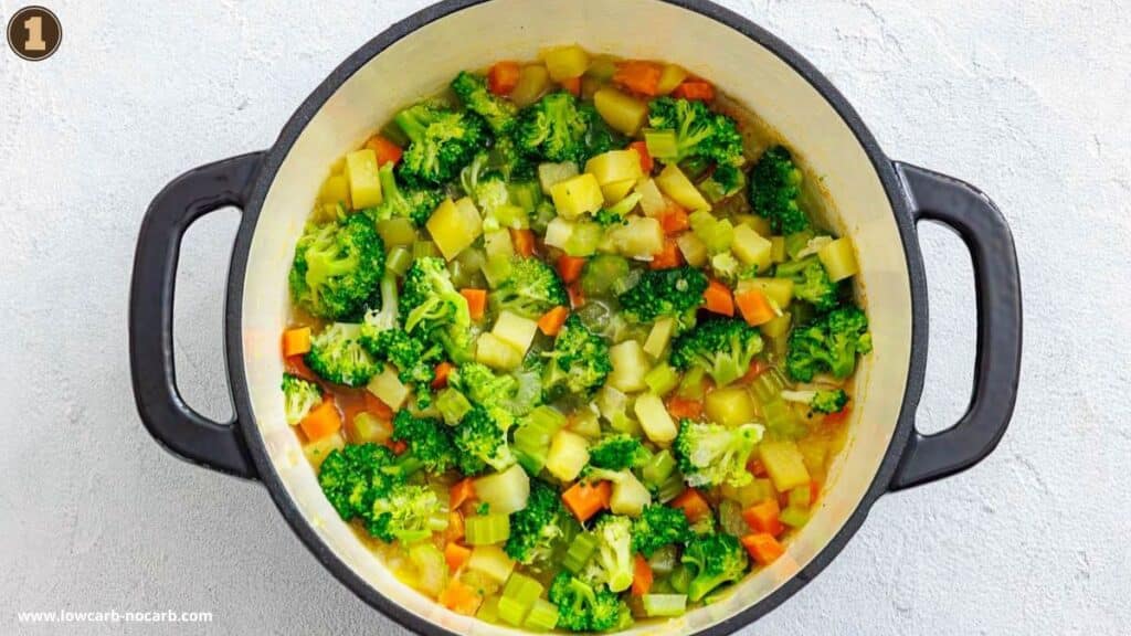 Creamy Vegetable Chowder Bowl - Low Carb No Carb