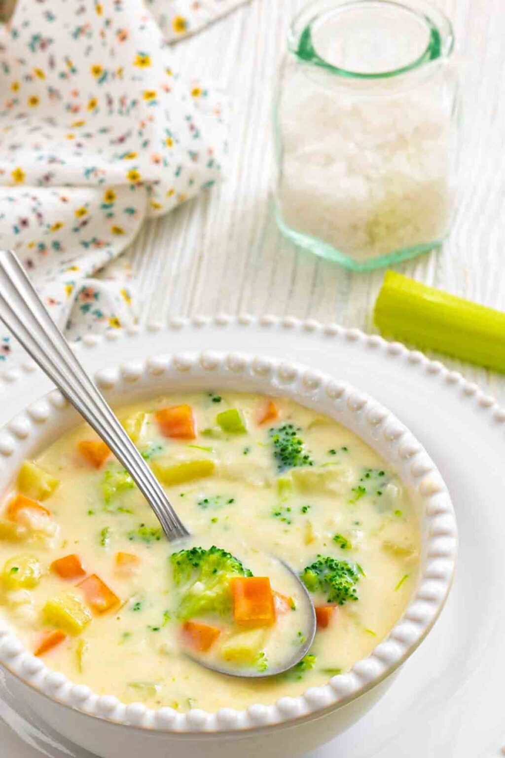 Creamy Vegetable Chowder Bowl - Low Carb No Carb